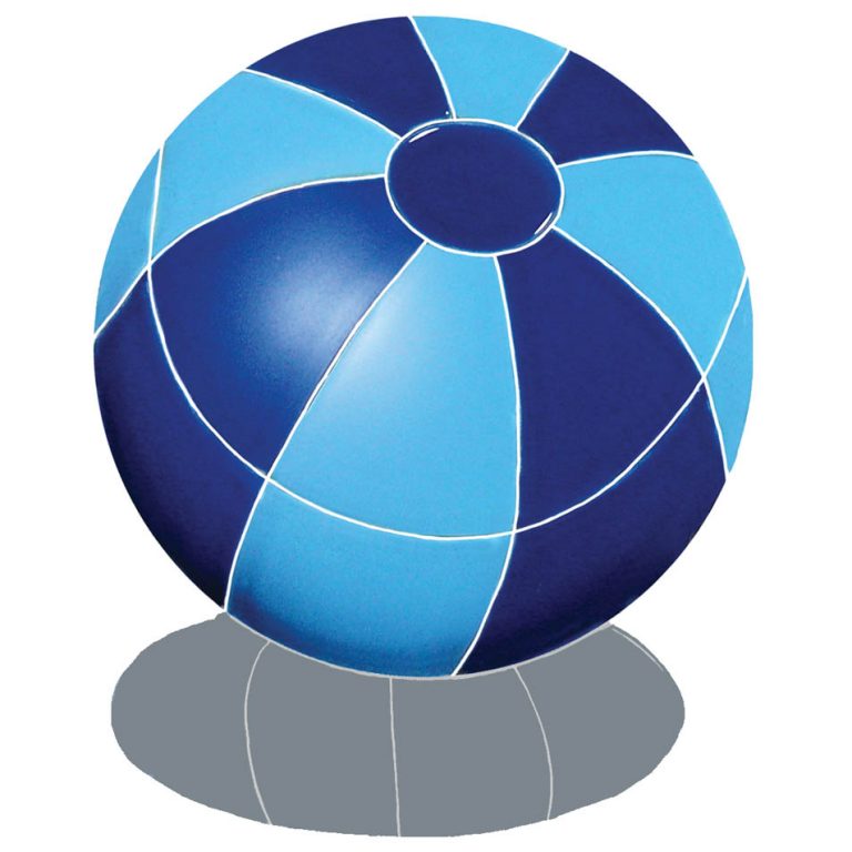 BEACH BALL WITH SHADOW 9" BLUE (BBSBLUS) by Artistry in Mosaics - POOLS ...