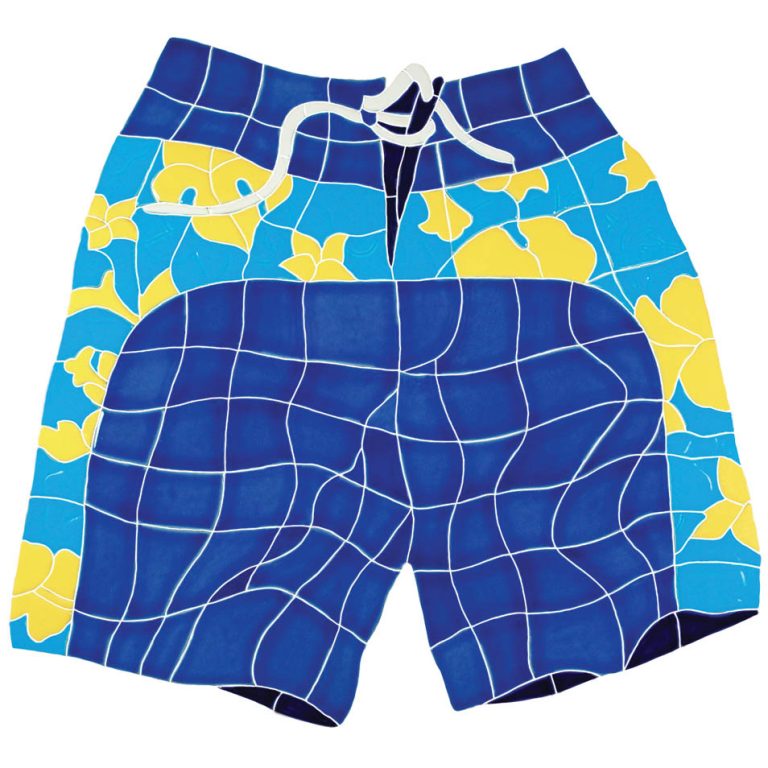 BOARD SHORTS BLUE (BSHBLUOM) 20"x21" - POOLS & SURFACES DISTRIBUTOR
