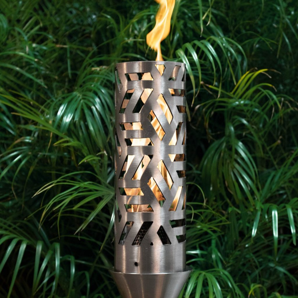 CUBIST FIRE TORCH STAINLESS STEEL - POOLS & SURFACES DISTRIBUTOR