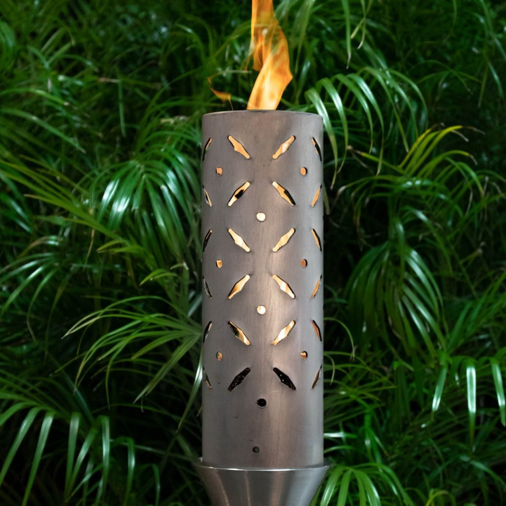 DIAMOND PLATE FIRE TORCH STAINLESS STEEL - POOLS & SURFACES DISTRIBUTOR