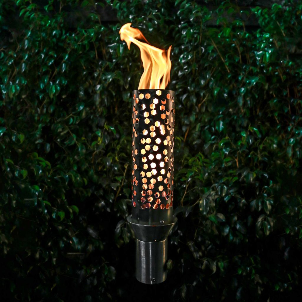 HONEYCOMB FIRE TORCH STAINLESS STEEL GAS TORCH - POOLS & SURFACES ...