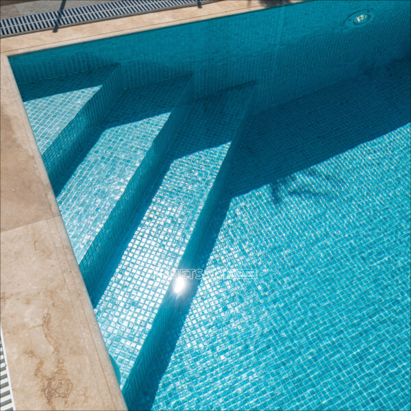 Glass Pool Tiles - Teal/Turquoise - POOLS & SURFACES DISTRIBUTOR