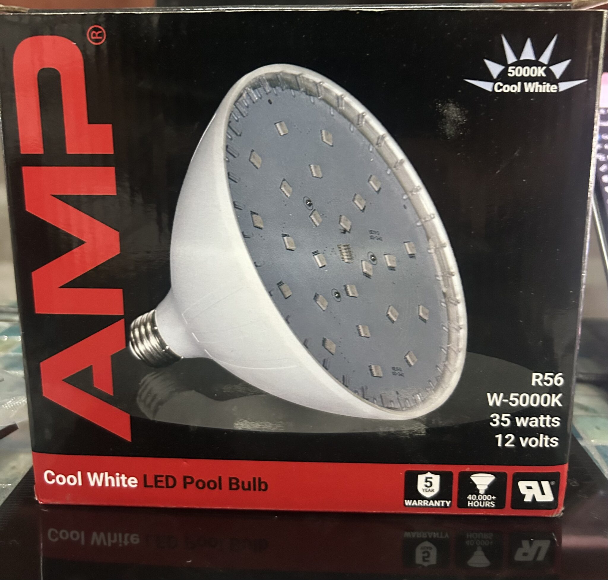 AMP POOL BULB POOL AND SPA SIZES WHITE LED COOL WHITE 35 WATTS 12V ...
